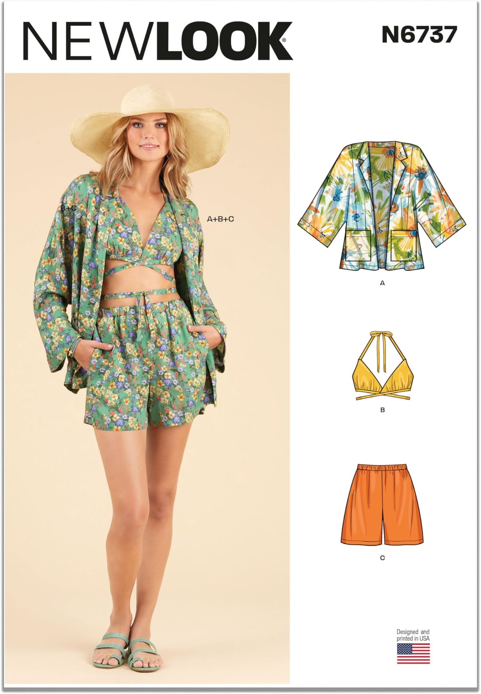 Amazon.com: New Look 6055 Misses' Pants and Shorts Sewing Pattern, Size ...