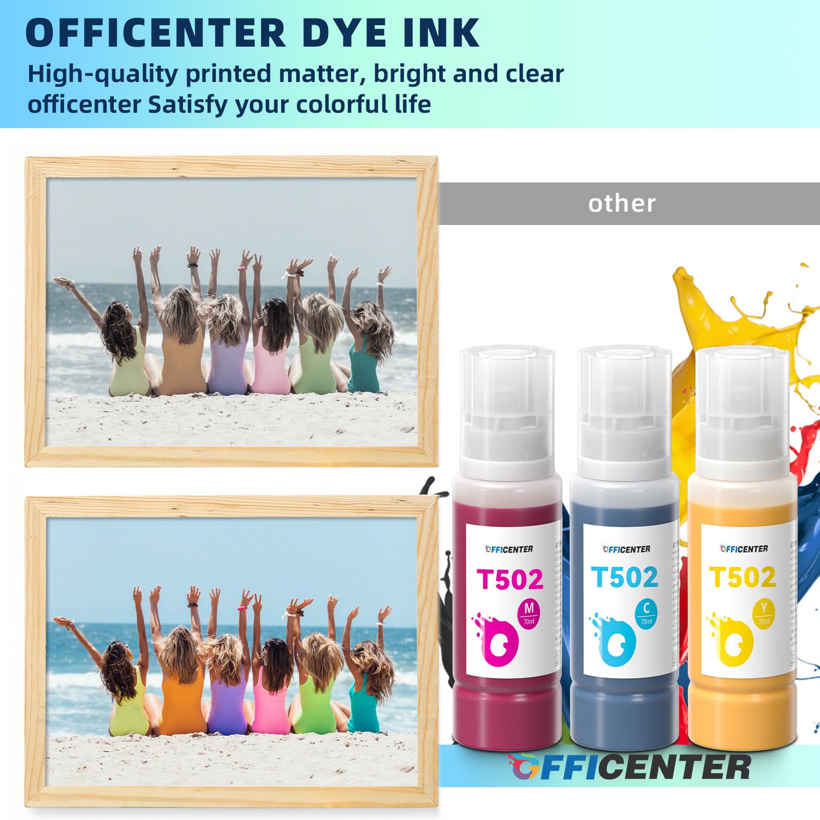 Snapklik.com : OFFICENTER T502 502 Color Ink Refill Bottles For EcoTank ...