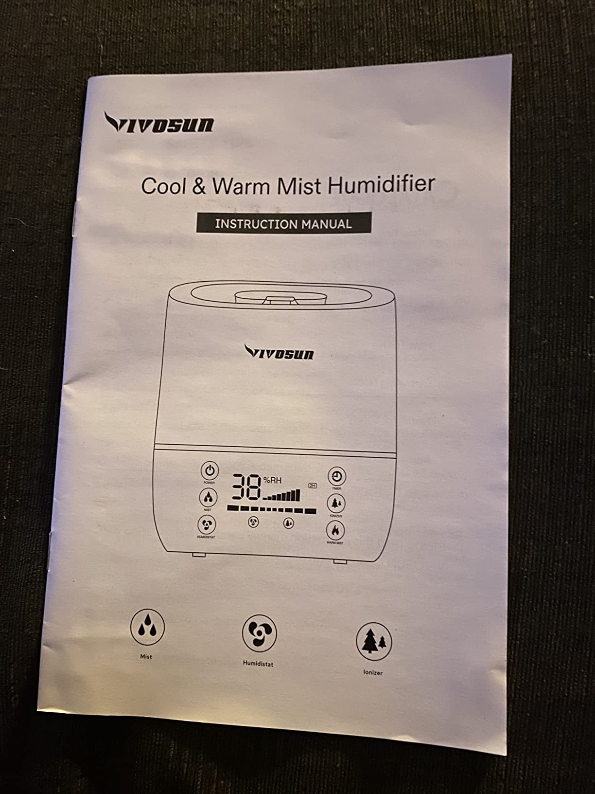 $17/mo - Finance VIVOSUN Air Humidifier, 6L 2-in-1 Cool & Warm Mist ...