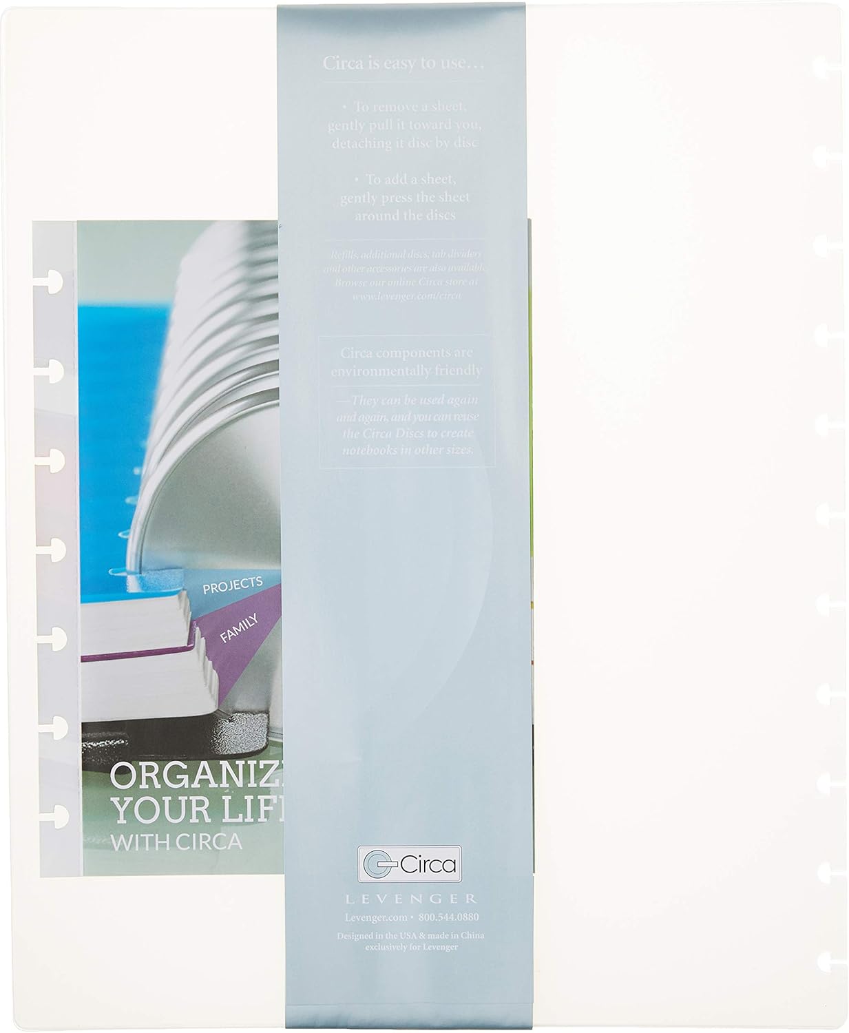 Levenger Circa Translucent Discbound Disc Notebook Covers, Plastic, Set ...