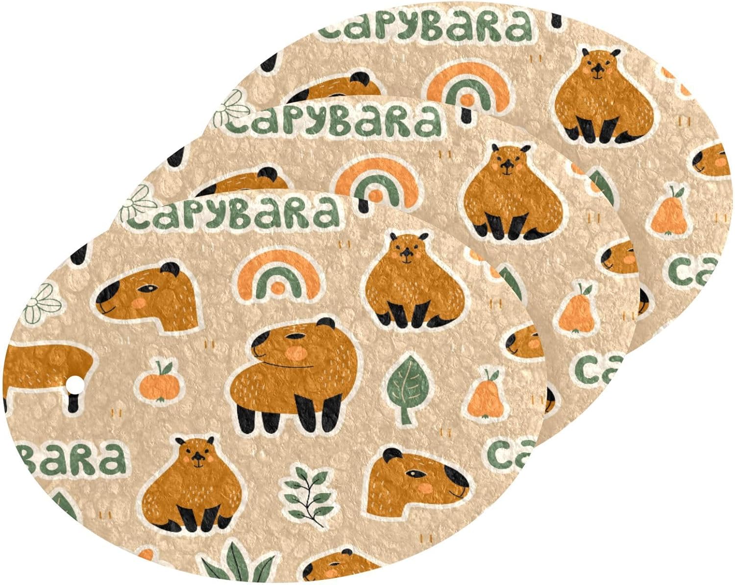 Amazon.com: Cozy Wildlife Capybara Kitchen Sponges Cleaning Dish ...
