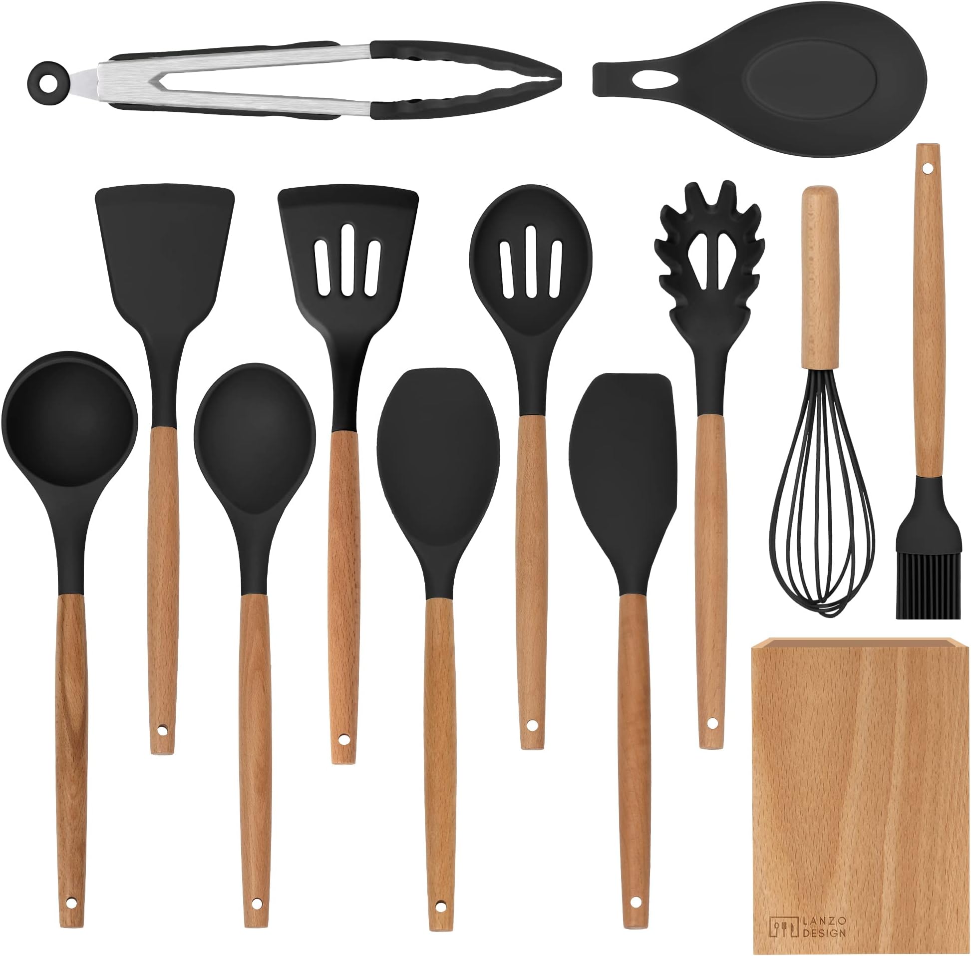 Amazon.com: Baking Utensils Set 6 Pieces - Spatula Set for Baking ...