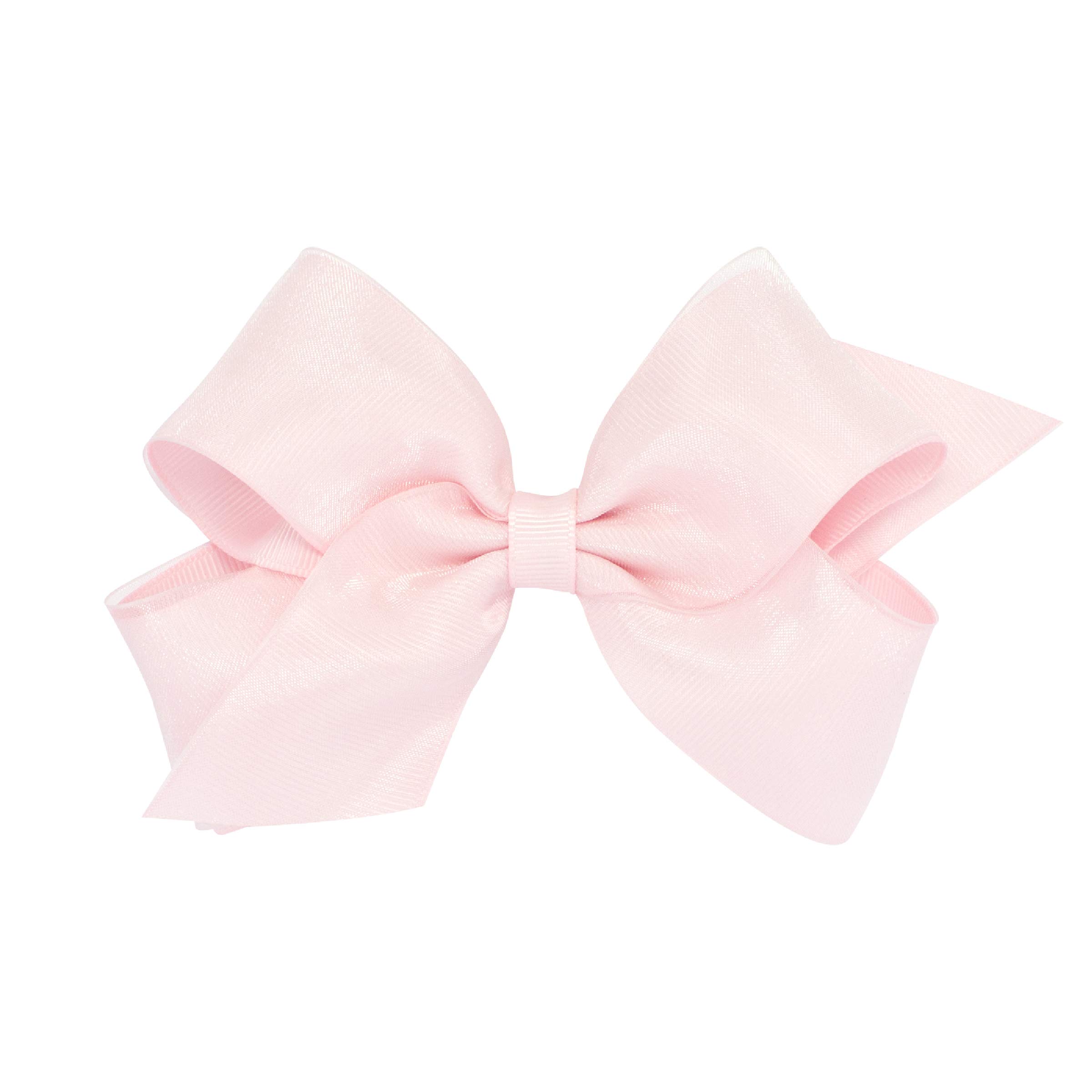 Amazon.com: Wee Ones Girls' Grosgrain Hair Bows with Organza Overlay on ...