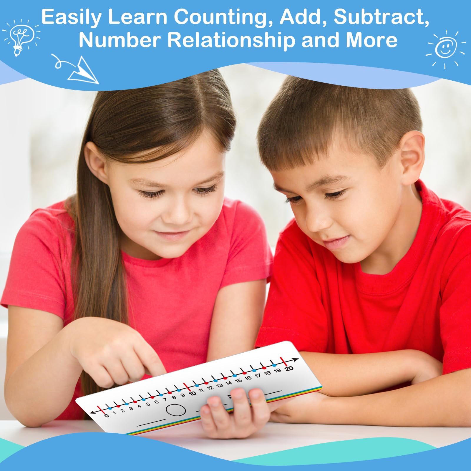 Snapklik.com : 28 Pack Number Line Dry Erase Board Card,12" X 3.9 ...