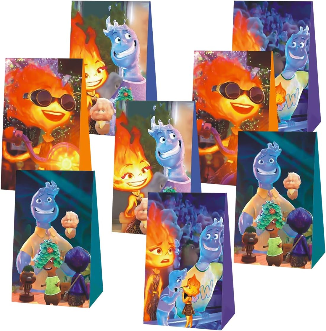 Amazon.com: OU RUI 12Pack Elemental Party Gift Bags Candy Bags ...