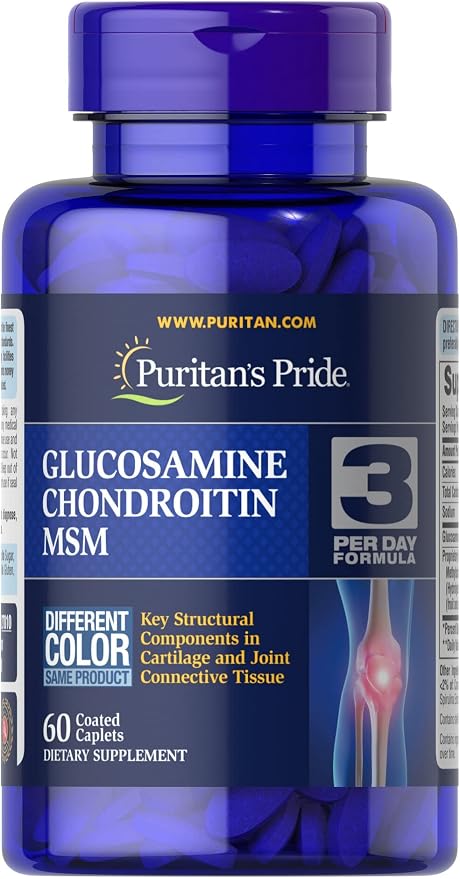 Amazon.com: Puritan's Pride Double Strength Glucosamine Chondroitin MSM ...