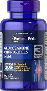Amazon.com: Puritan's Pride Double Strength Glucosamine Chondroitin MSM ...