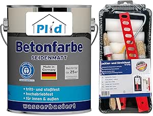 plid® Betonverf voor binnen en buiten, vorstbestendig, kiezelgrijs, 2,5 ...