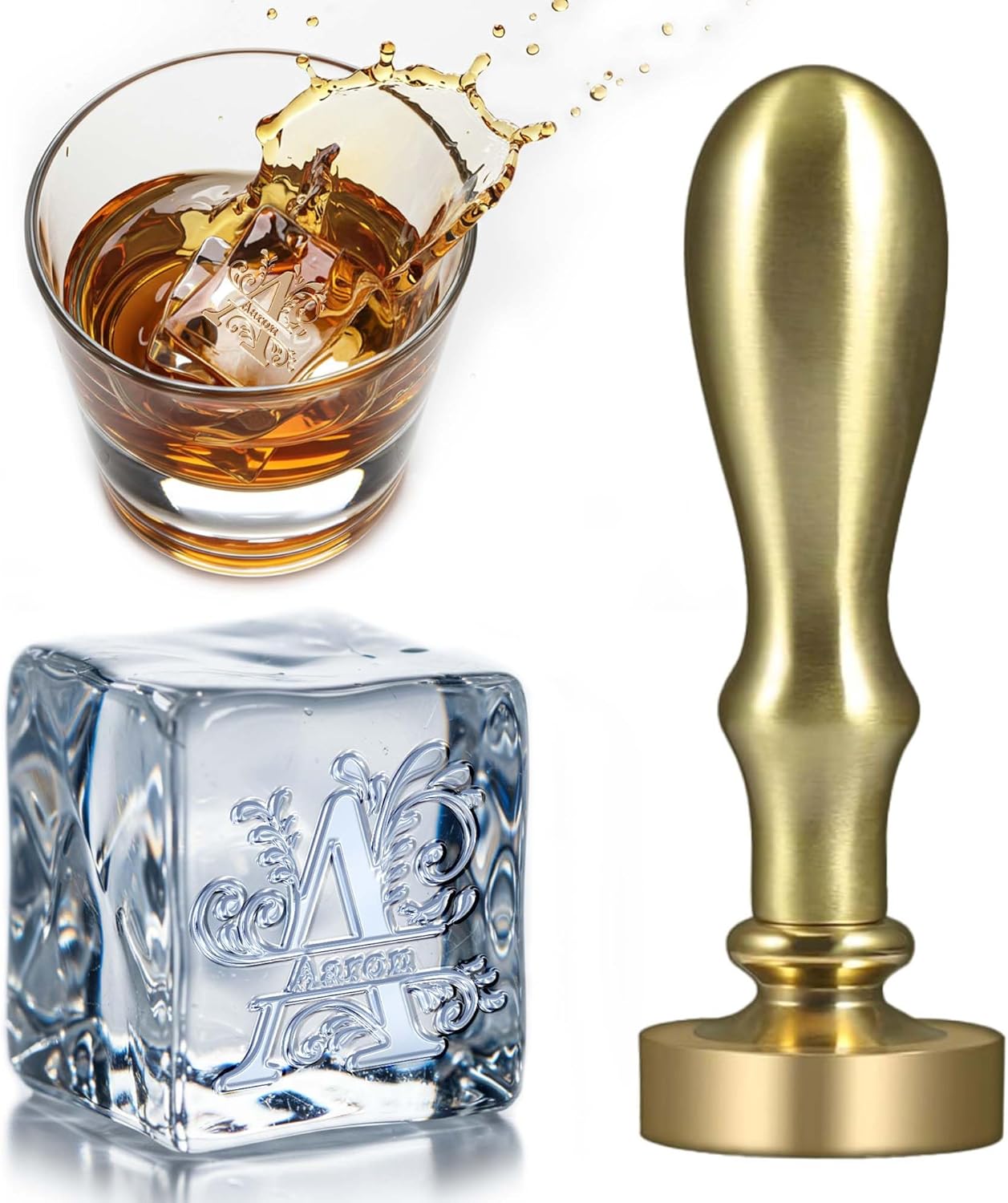 Amazon.com: OFCCUSTOM Custom Ice Cube Stamp Personalized Design with ...