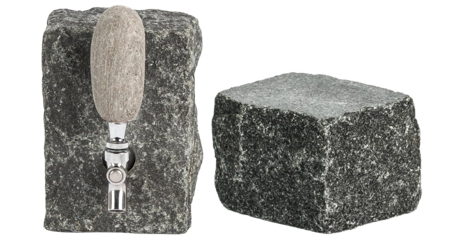 Amazon.com | Funky Rock Designs Handcrafted Black Granite Drink ...