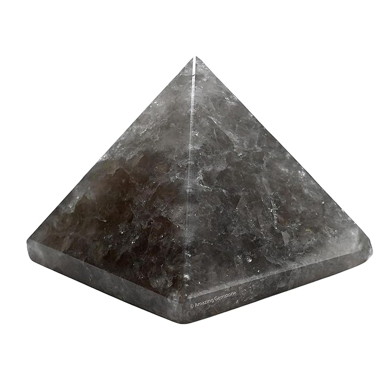 Amazon.com: Smoky Quartz Pyramid Crystal Healing Stones - 2" Great ...