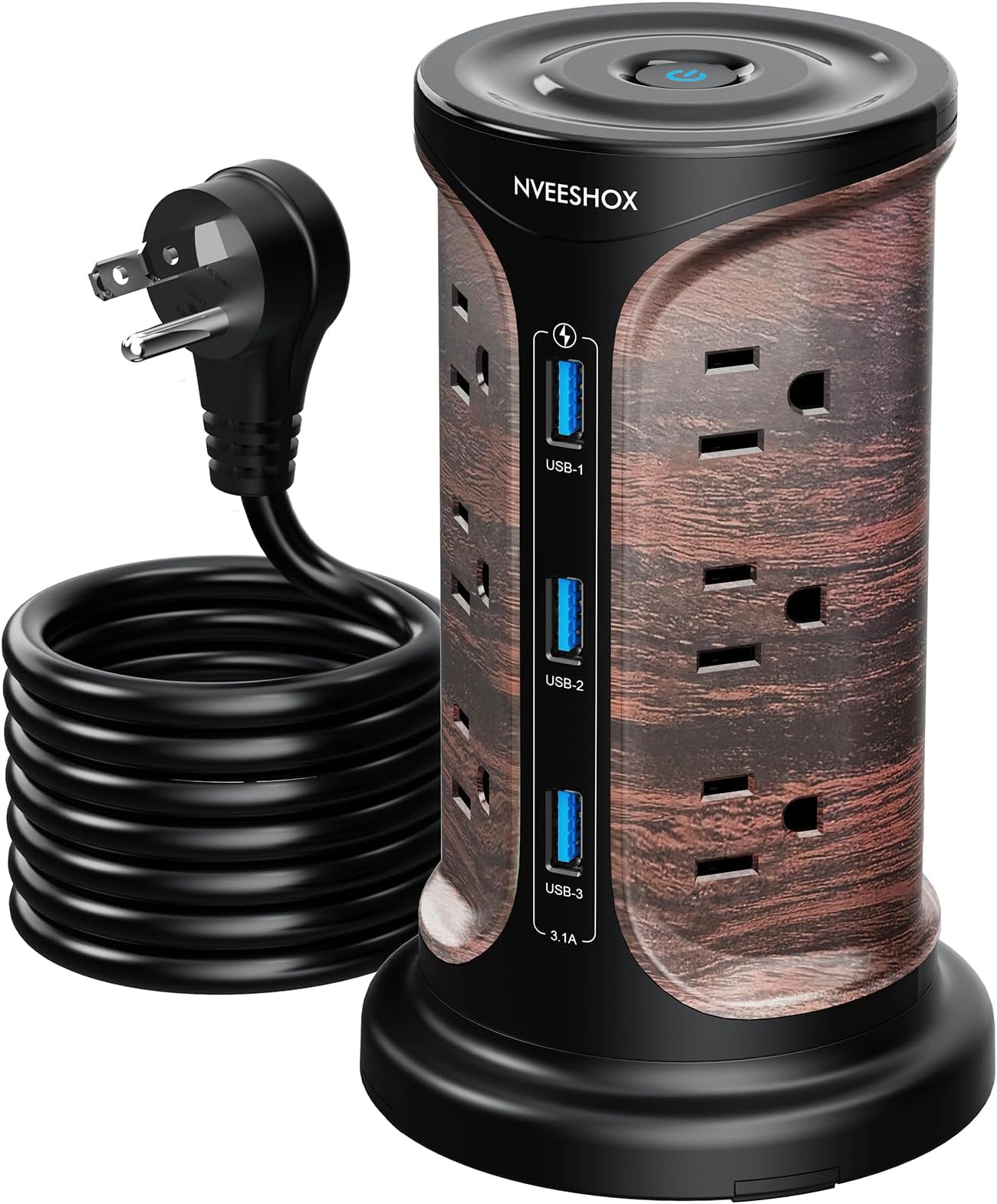 Amazon.com: 16.5FT Long Extension Cord,Power Strip Tower Surge ...