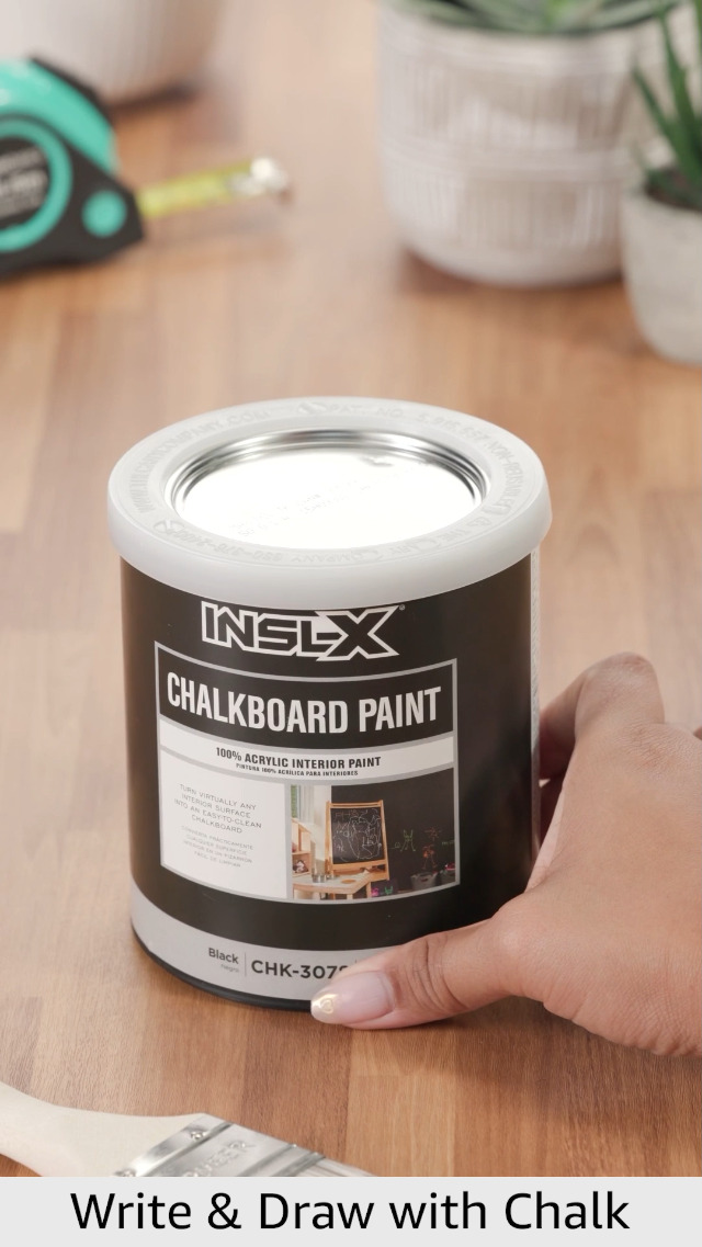 Chalk Paint INSL-X Chalkboard Paint Black 1 Quart - Transform Walls ...