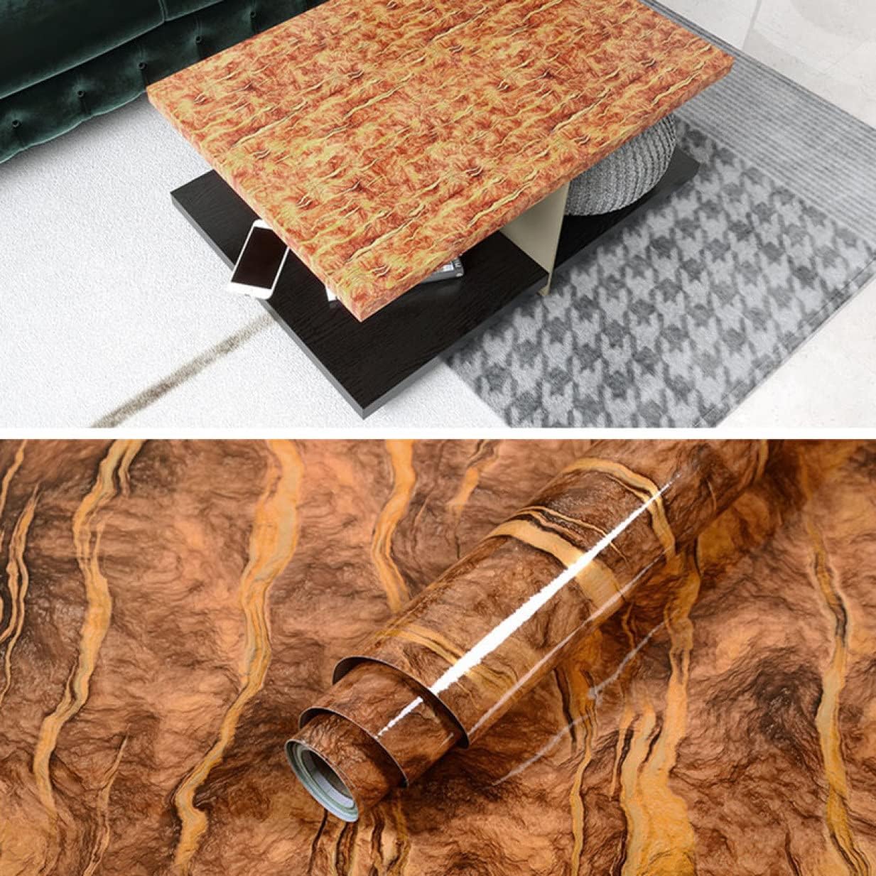 Amazon.co.jp: QQZSG 壁紙 厚手 大理石 はがせる シール 5m diy のり付き 厚手 大理石 粘着シート 張り替え クロス 補修 おしゃれ 防水 無地 リメイクシート ...