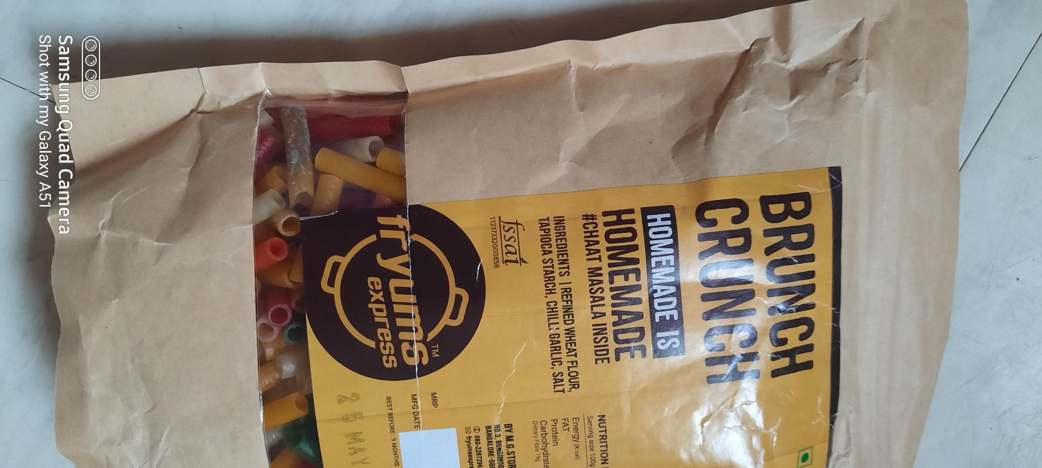 Fryie Express Brunch Crunch with Homemade Chat Masala, 400g. Fryums ...