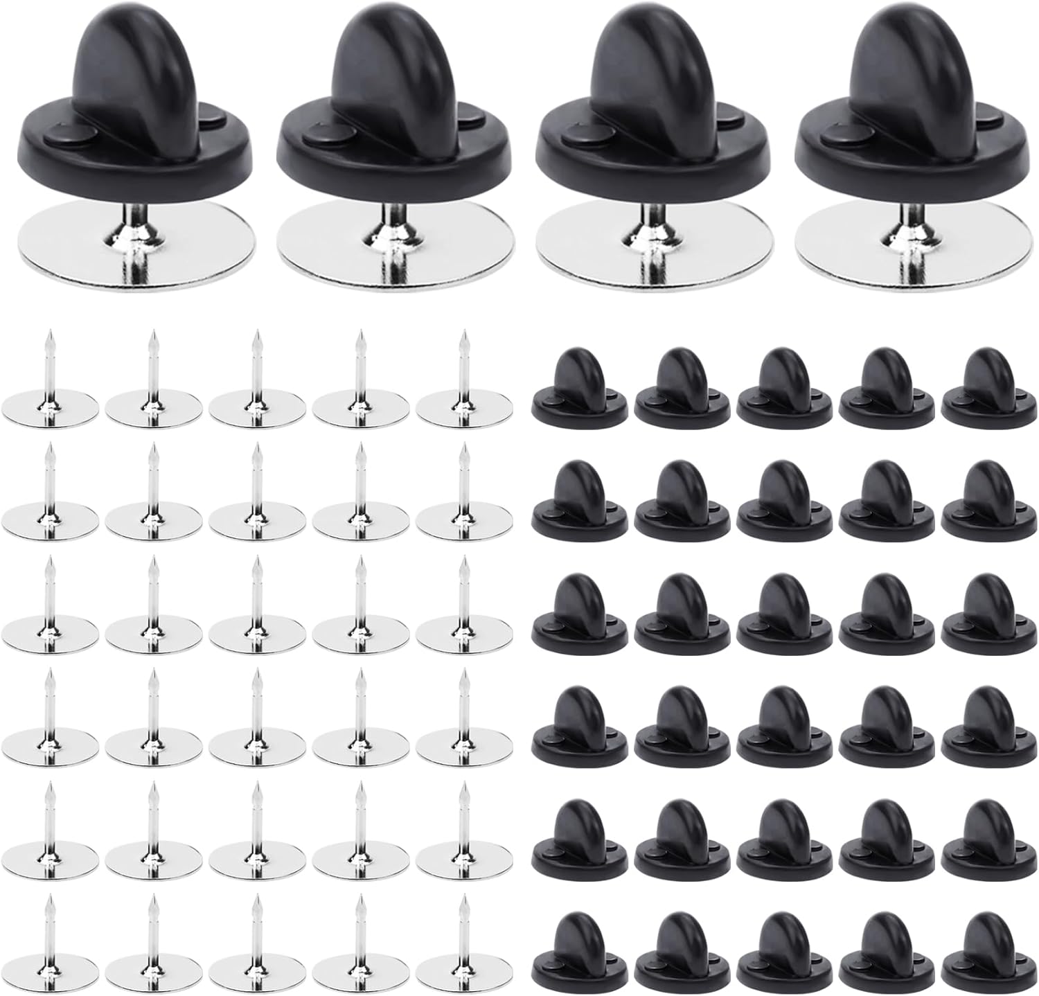 Amazon.com: 200pcs PVC Rubber Pin Backs Heliltd Butterfly Clutch Pins ...