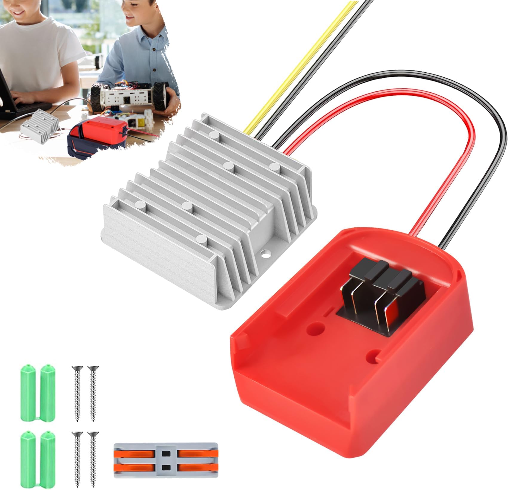 Amazon.com: 18V to 12V Step Down Converter for Milwaukee M18 Batteries ...