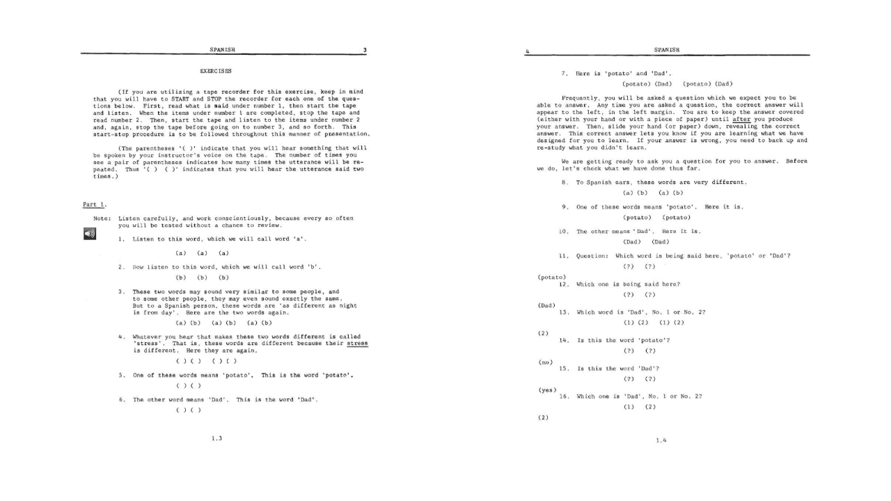 FSI: Spanish Programmatic Course Vol. 1 (Level 1) - by Audio-Forum ...