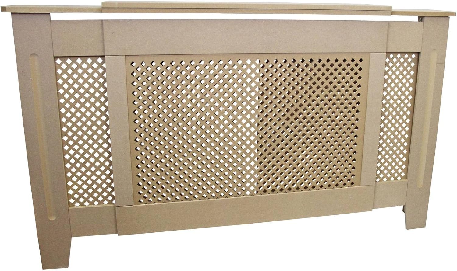 Cache Radiateur Ajustable & Extensible à Motif Grillagé en MDF Naturel ...