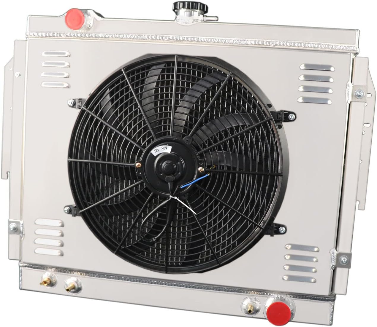 Amazon.com: 4 Row Core Aluminum Radiator Shroud Fan Relay for 1979-1993 ...