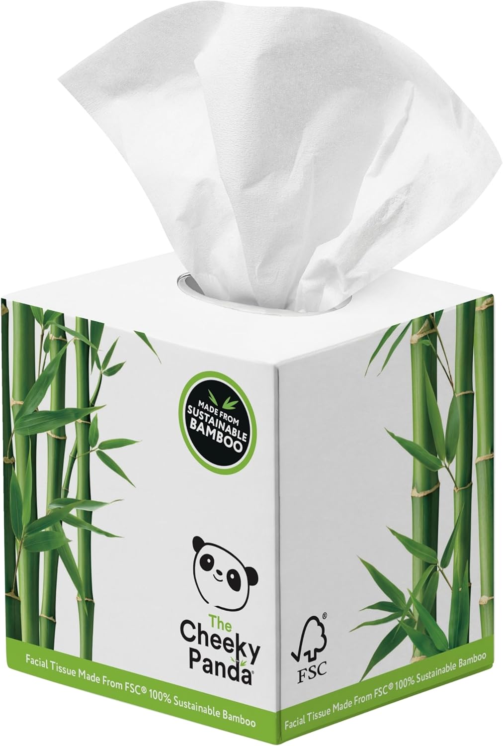 The Cheeky Panda Bamboo Facial Tissues Cube Box | Soft, Strong and ...