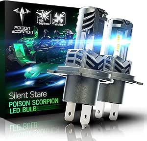 Amazon.com: POISON SCORPION H4 LED Bulbs Fanless Fog Lights 9003 Front ...