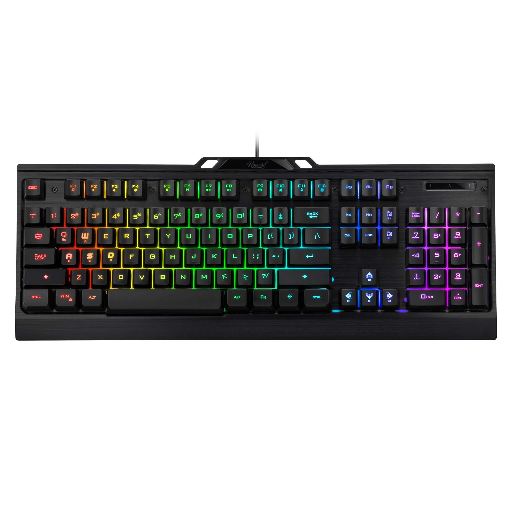 Snapklik.com : NEON K54 Wired Membrane Gaming Keyboard, 9 RGB LED ...