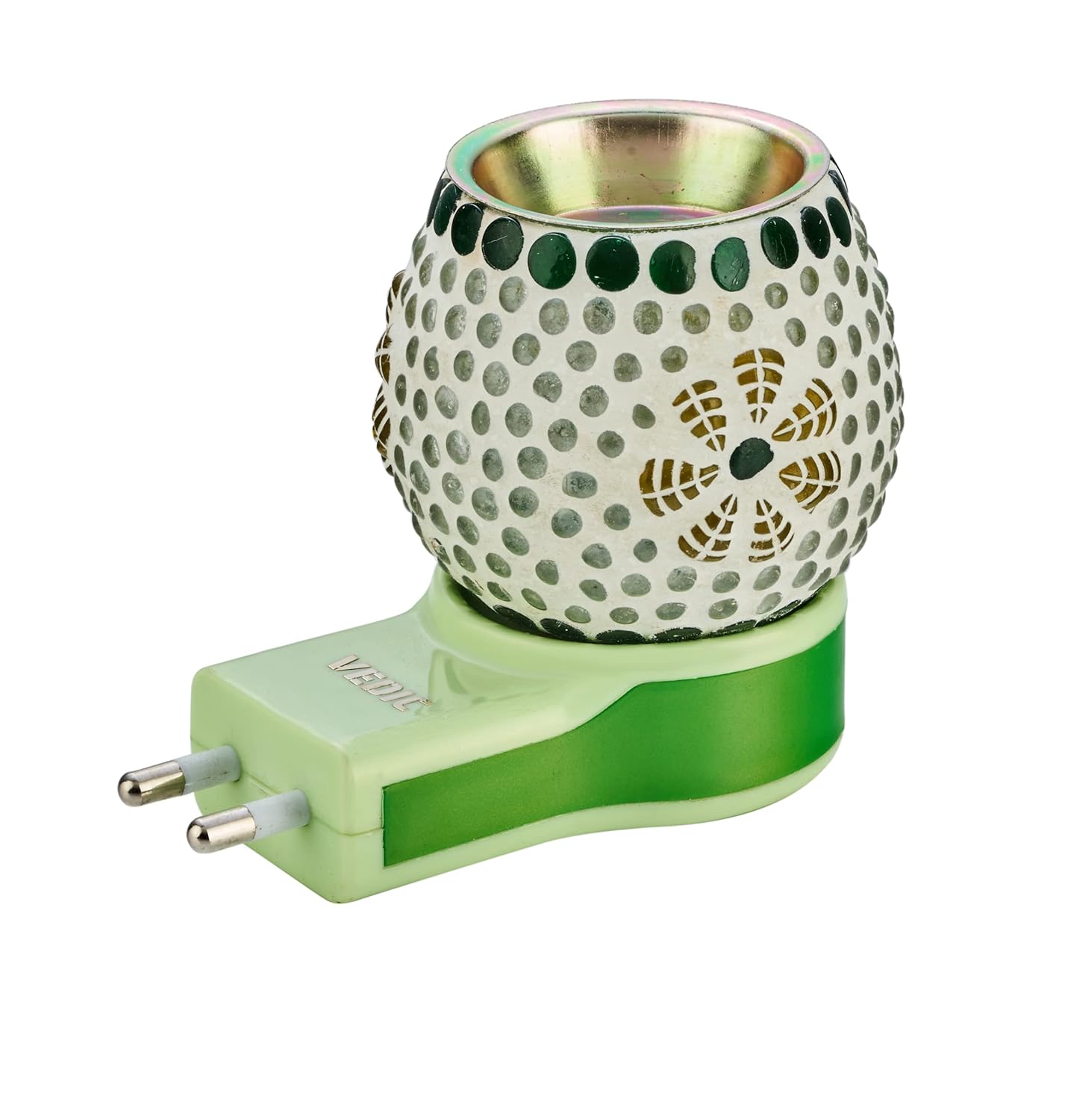 Vedic Ceramic Kapoor Dani with Night Lamp Electric, Kapoor Burner ...