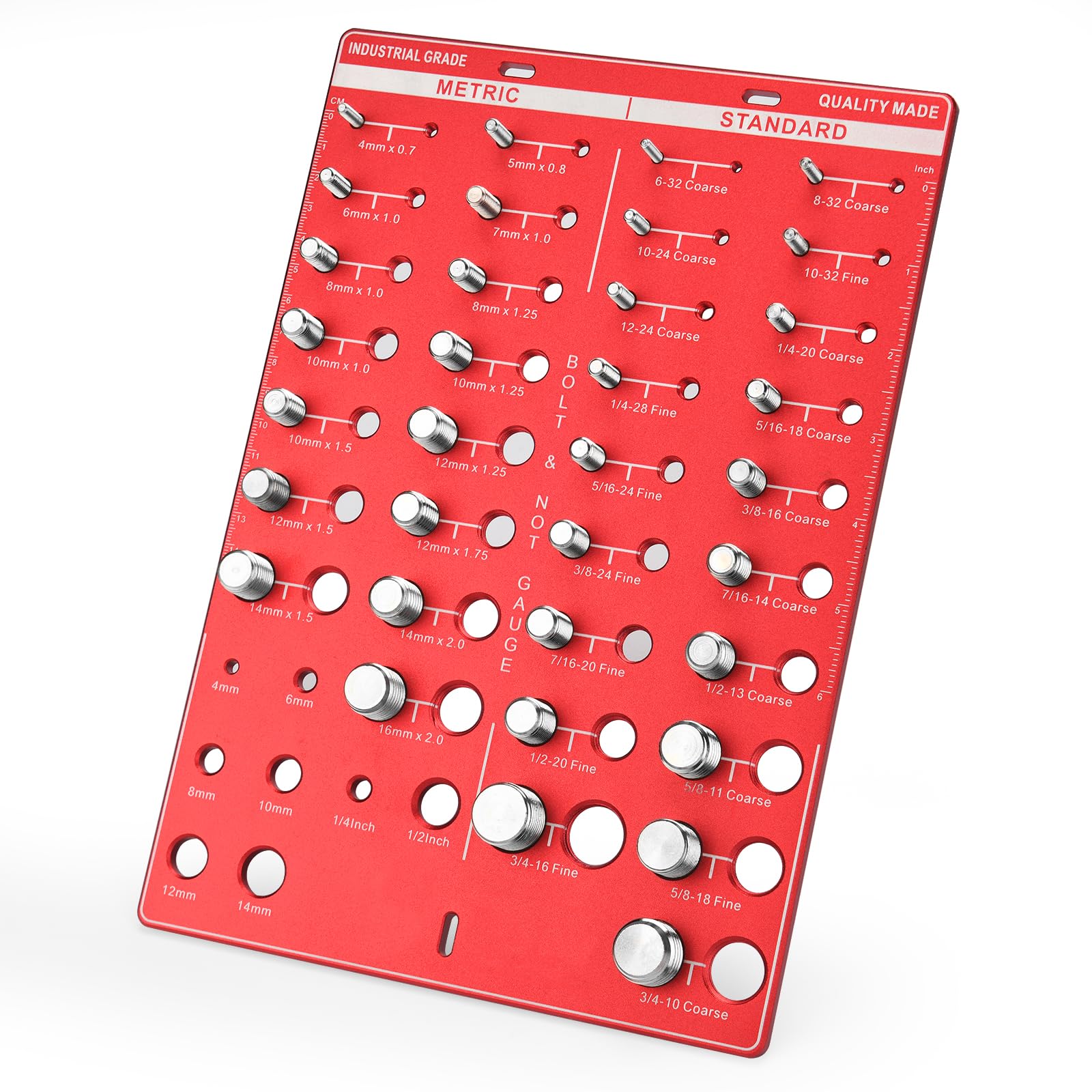 Snapklik.com : Comfylichi 34 Nut And Bolt Thread Checker, Bolt Size And ...