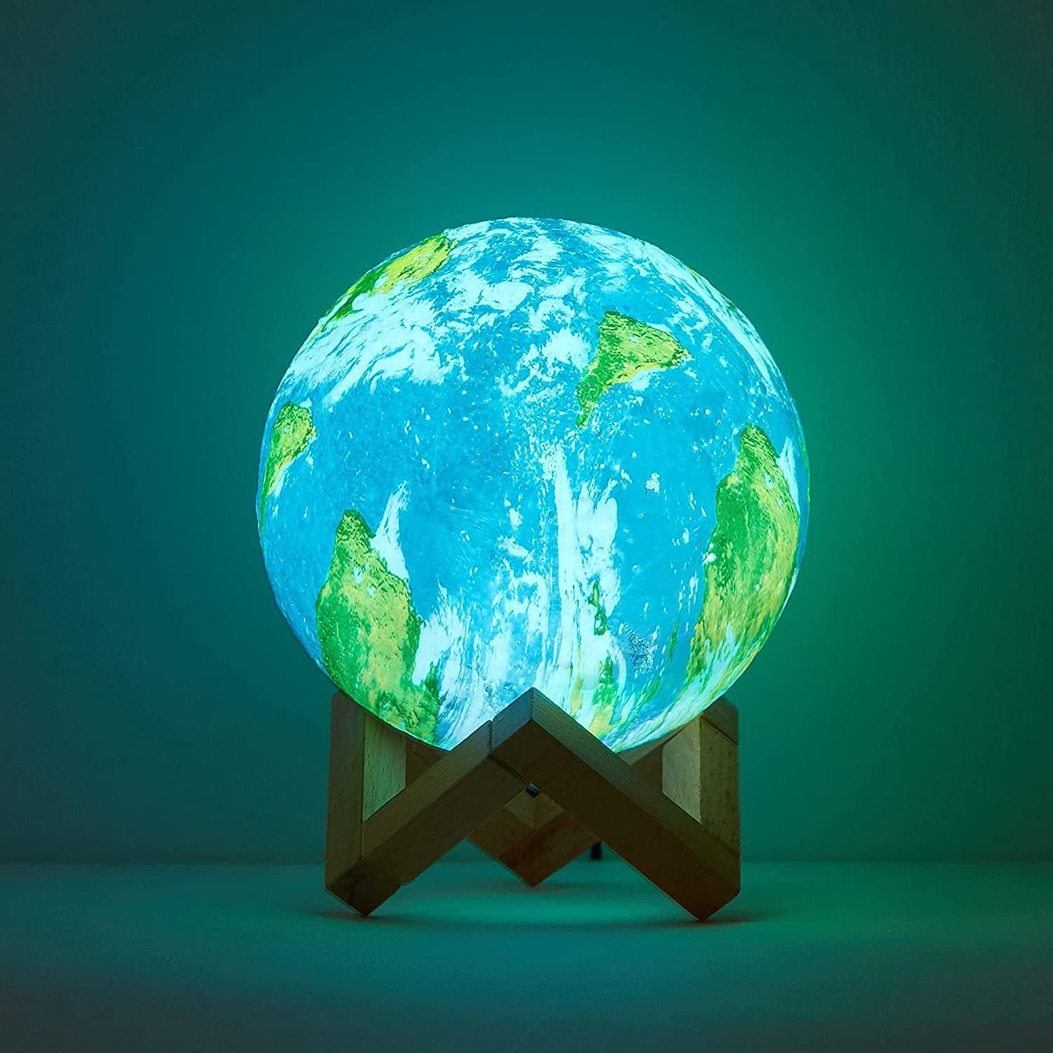 Buy Desidiya Earth Lamp 16 Colors 3D Print LED Earth Light with Stand ...