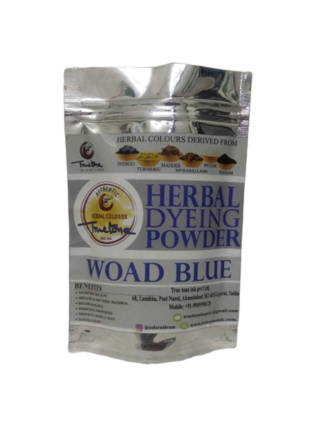 Herbal Dyeing Powder 100g (Woad Blue (with Lime Extract), 300G ...