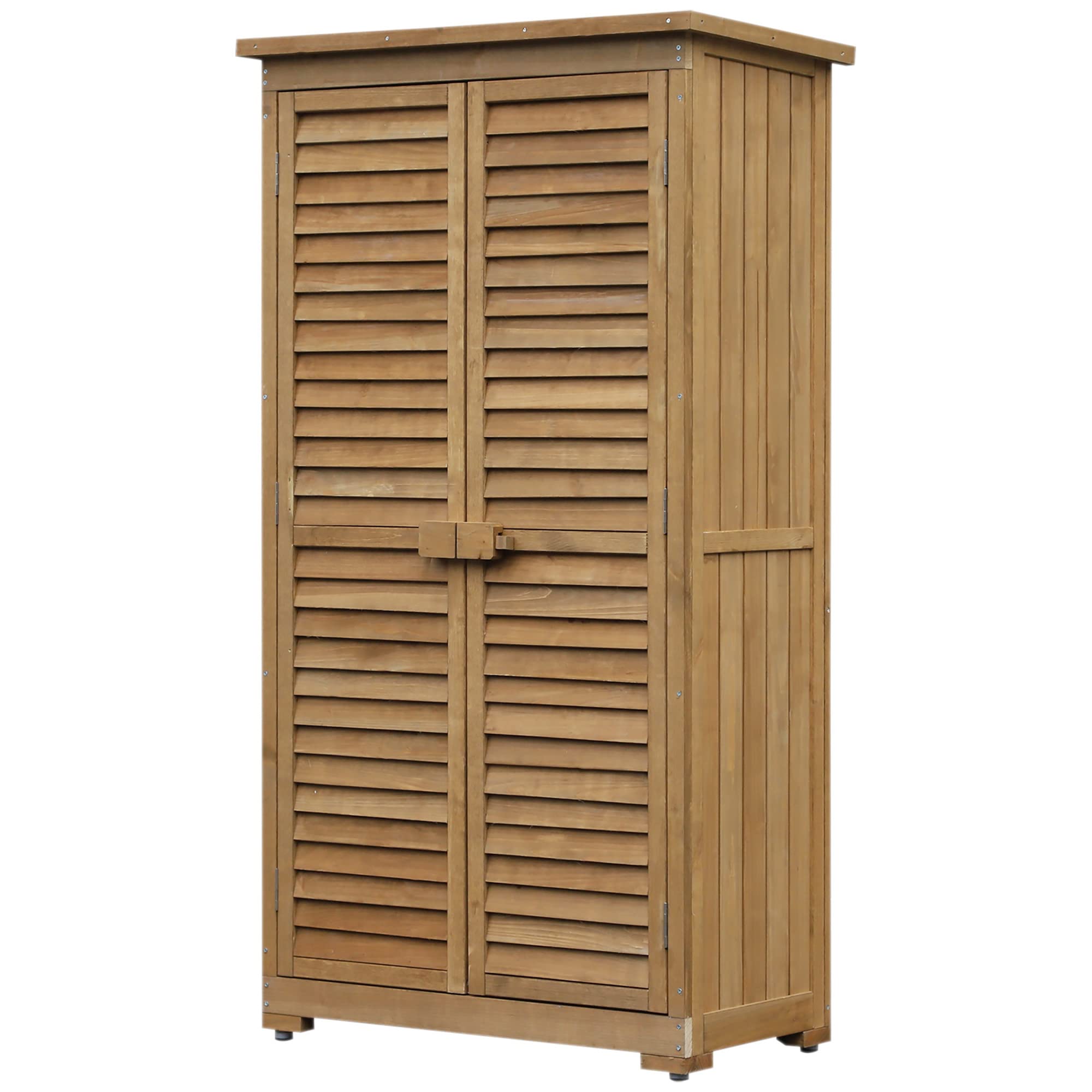 Outsunny Wooden Garden Storage Shed Compact Utility Sentry Unit 3 ...
