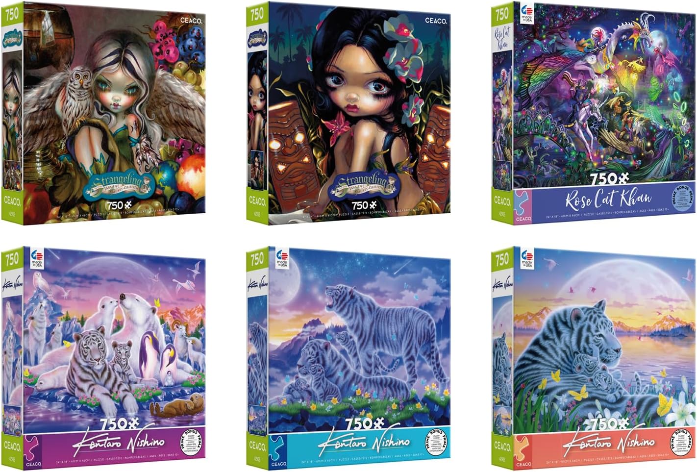 Amazon.com: Ceaco| Fantasy | 750 Piece Jigsaw Puzzle Value Pack Bundle ...