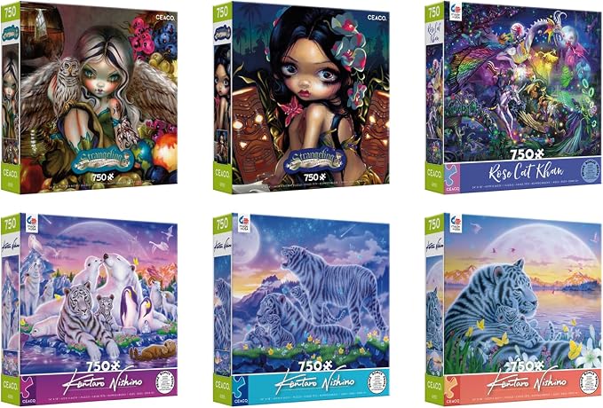 Amazon.com: Ceaco| Fantasy | 750 Piece Jigsaw Puzzle Value Pack Bundle ...