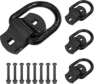 Amazon.com: Lanbos 1/2" Heavy Duty Bolt-On Forged D Ring, 12000Lbs Tie Down Anchors Hooks for ...