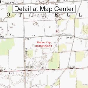 Amazon.com: USGS Topographic Quadrangle Map - Marine City, Michigan ...