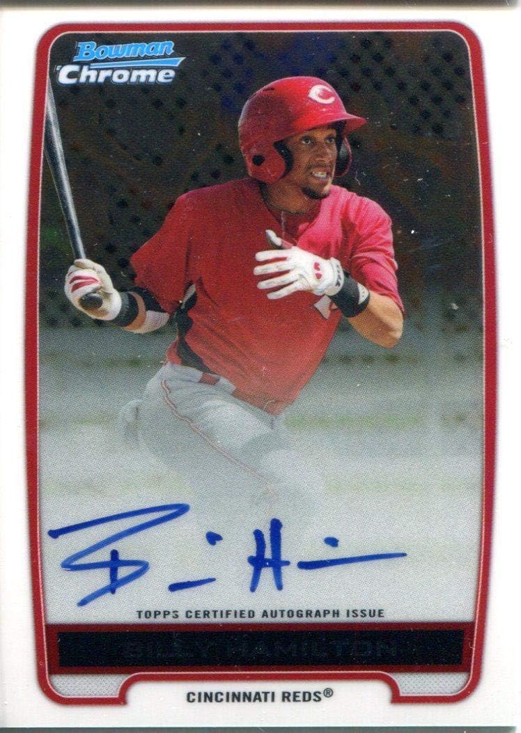Amazon.com: Billy Hamilton Autographed 2012 Bowman Chrome Rookie Card ...