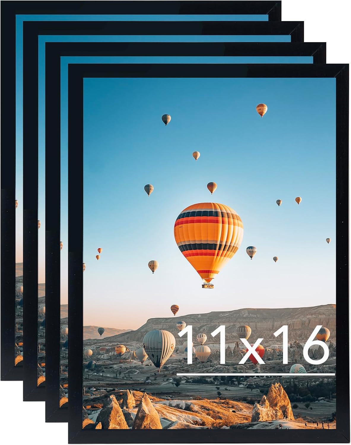 Amazon.com: JCJMY 11x16 Black Picture Frame Set of 4, Horizontal and ...