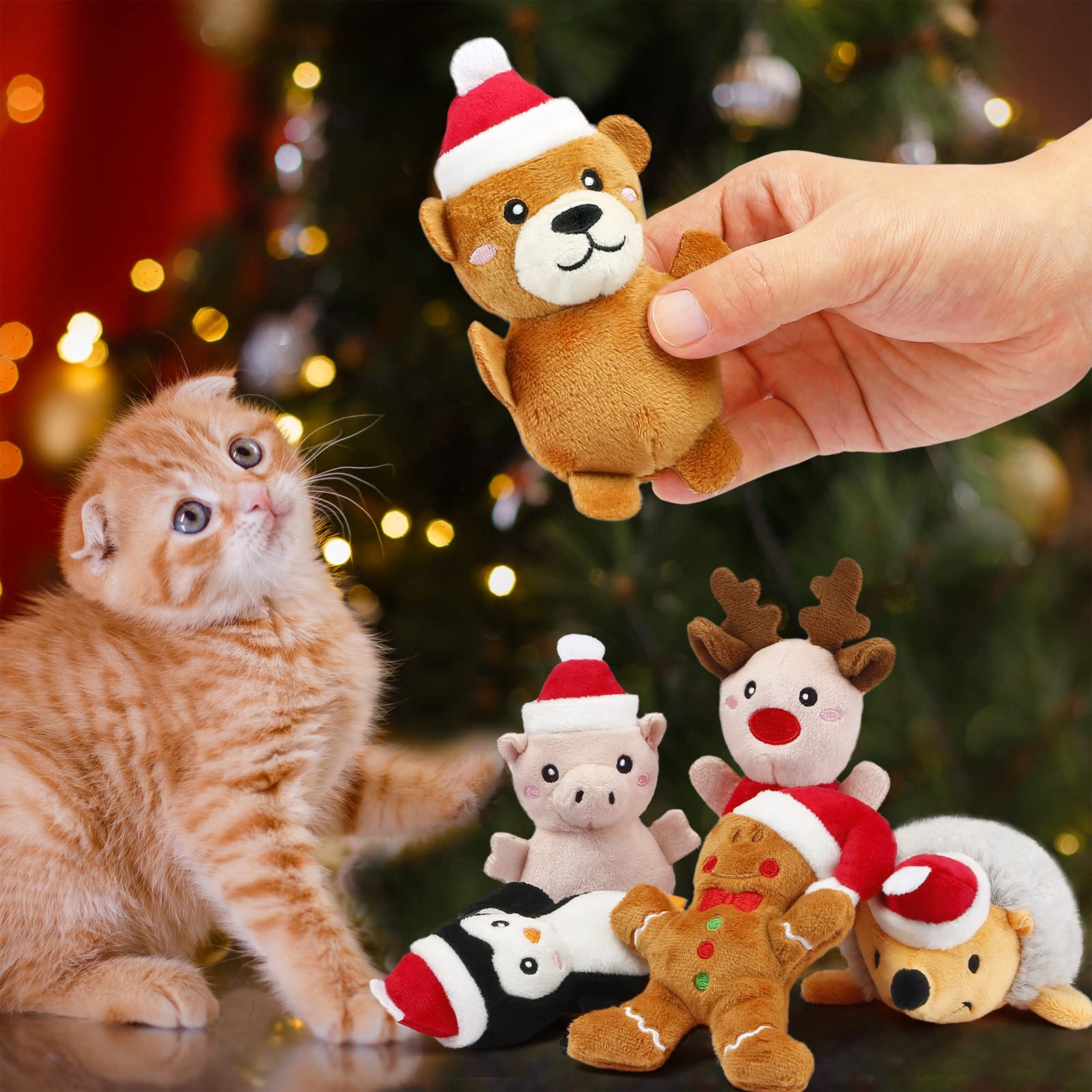 Snapklik.com : 6 PCS Christmas Catnip Toy Set - Reindeer, Gingerbread ...