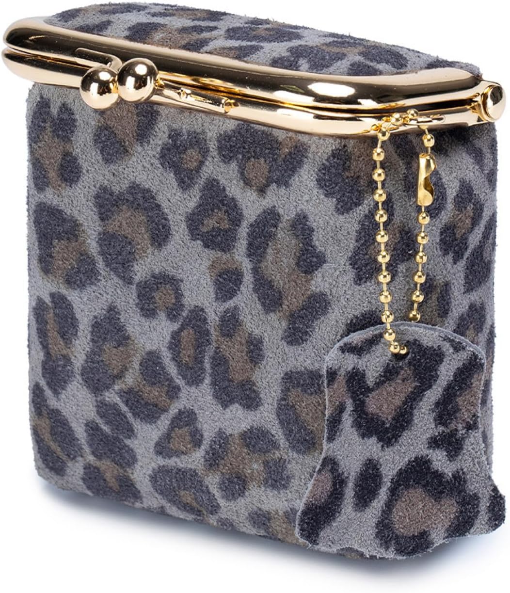 Amazon.com: Litchi Leather Coin Purse for Women, Portable Vintage ...