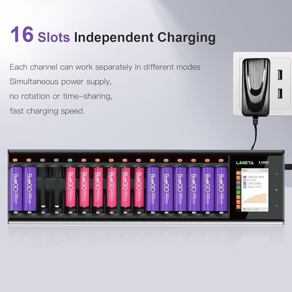16 Bay AA AAA Battery Charger - High Speed Charger Philippines | Ubuy