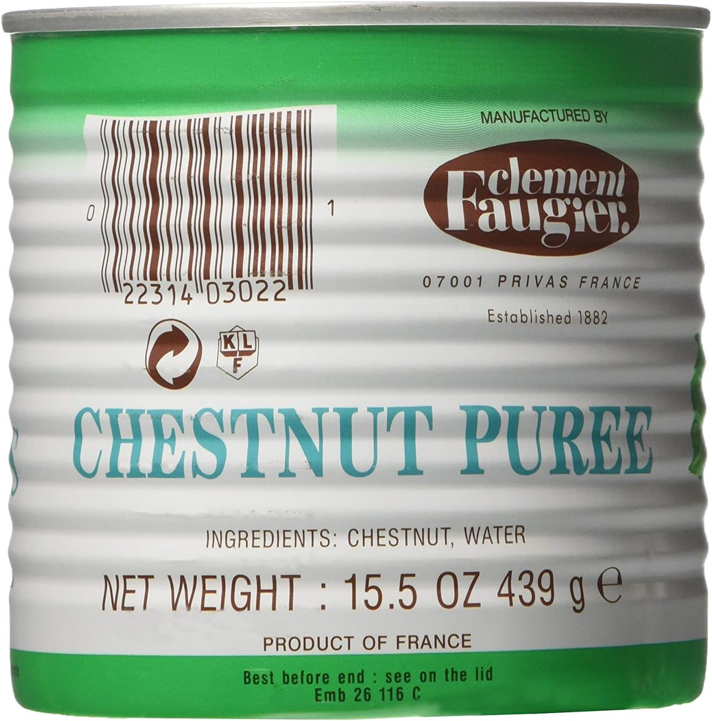 Amazon.com: Gourmet French Chestnut Spread 17.5 oz by Clement Faugier 2 ...
