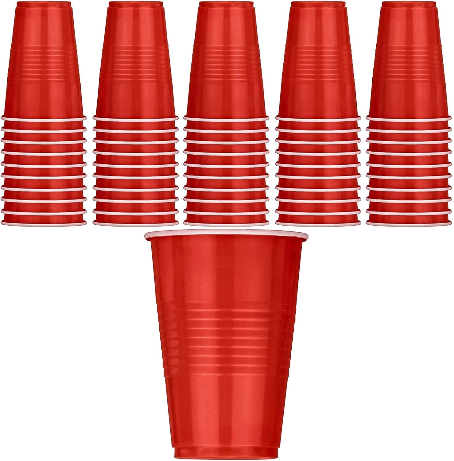 Amazon.com: DecorRack 50 Plastic Cups 16 Oz, Large Party Cups ...
