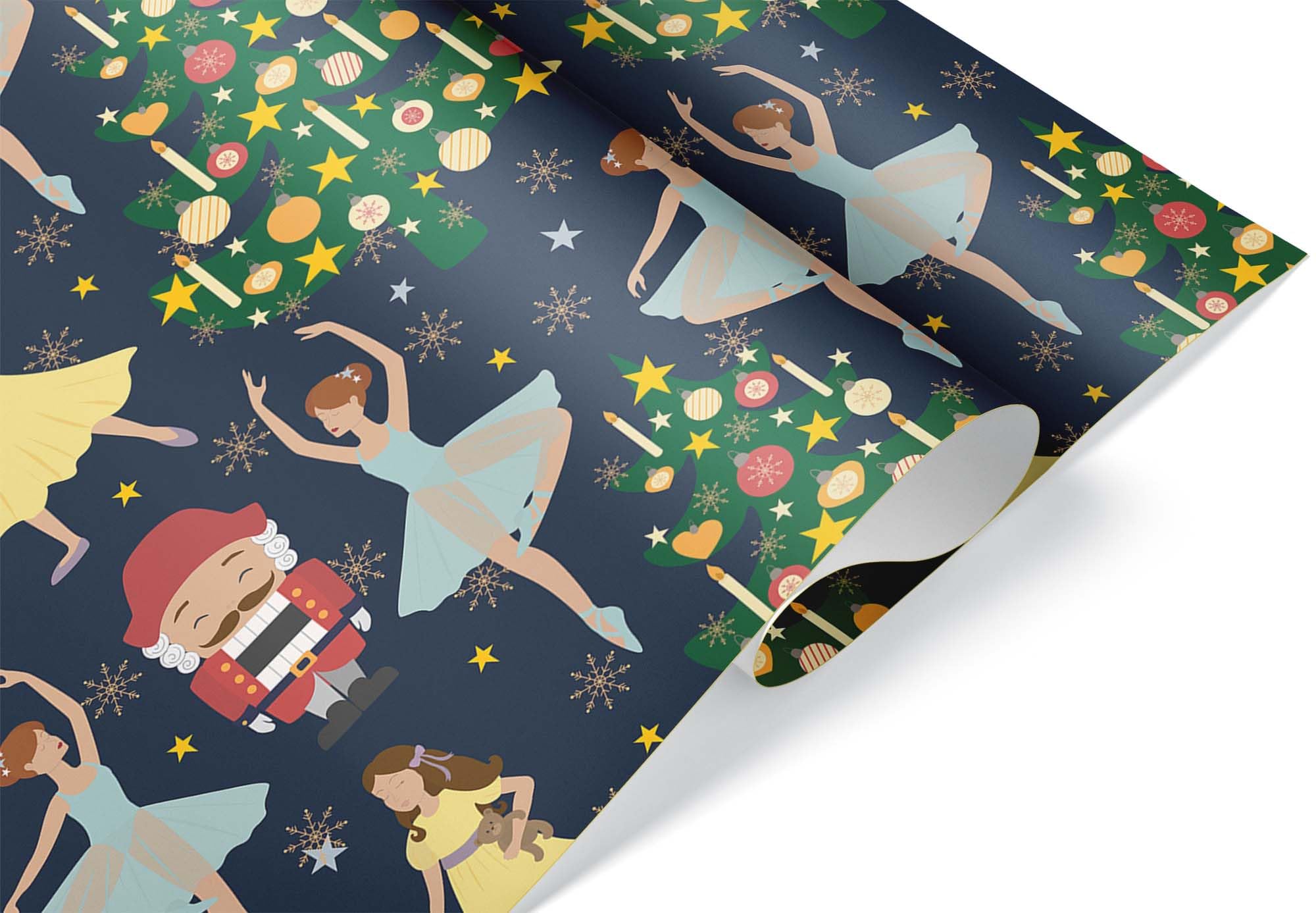 Christmas Wrapping Paper Ballerina Personalized Nutcracker Christmas