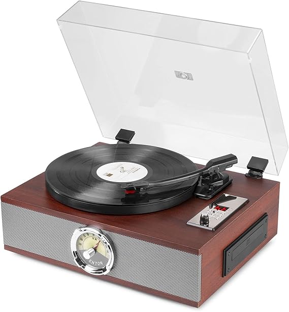 Fenton RP180 Retro CD and Record Player Combo with Built-in Speakers ...