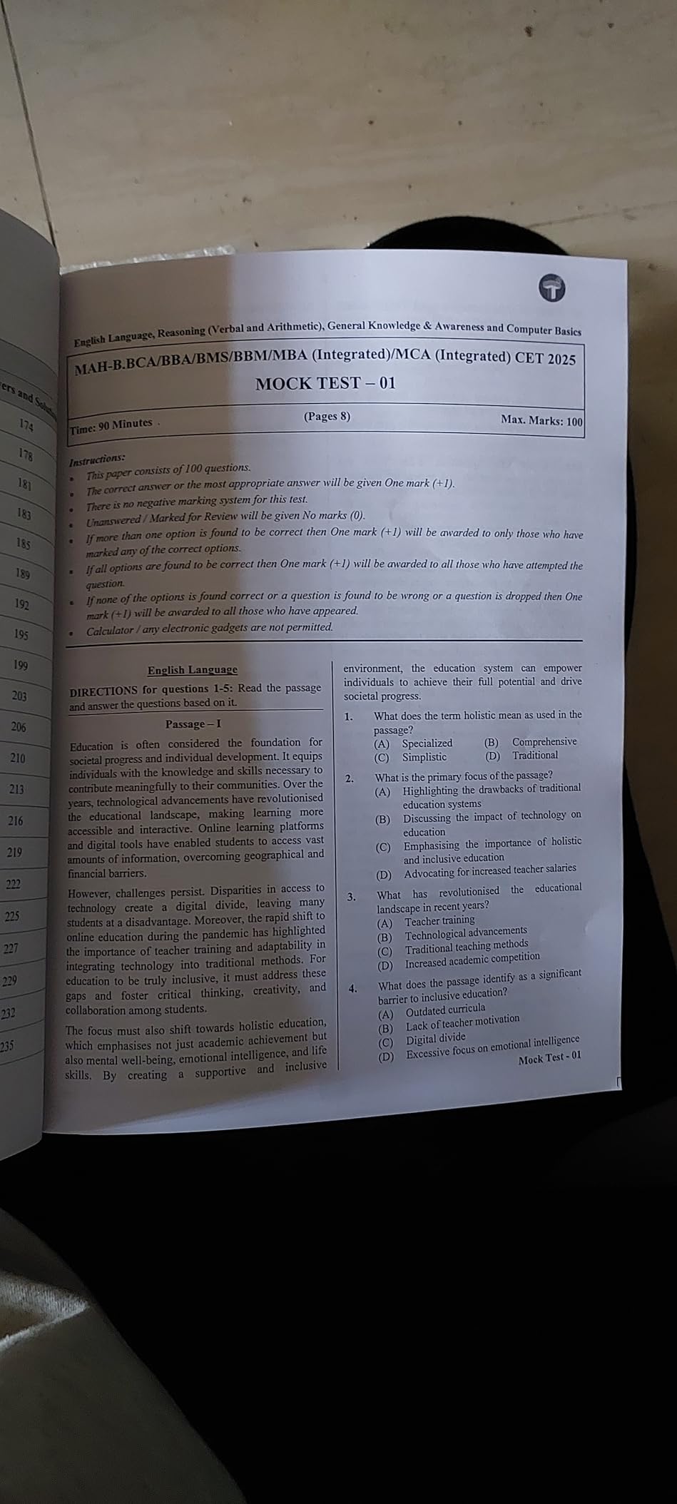 MAH CET BBA/BMS/BBM/B.BCA/MBA & MCA Integrated Exam Prep Book 2025 ...