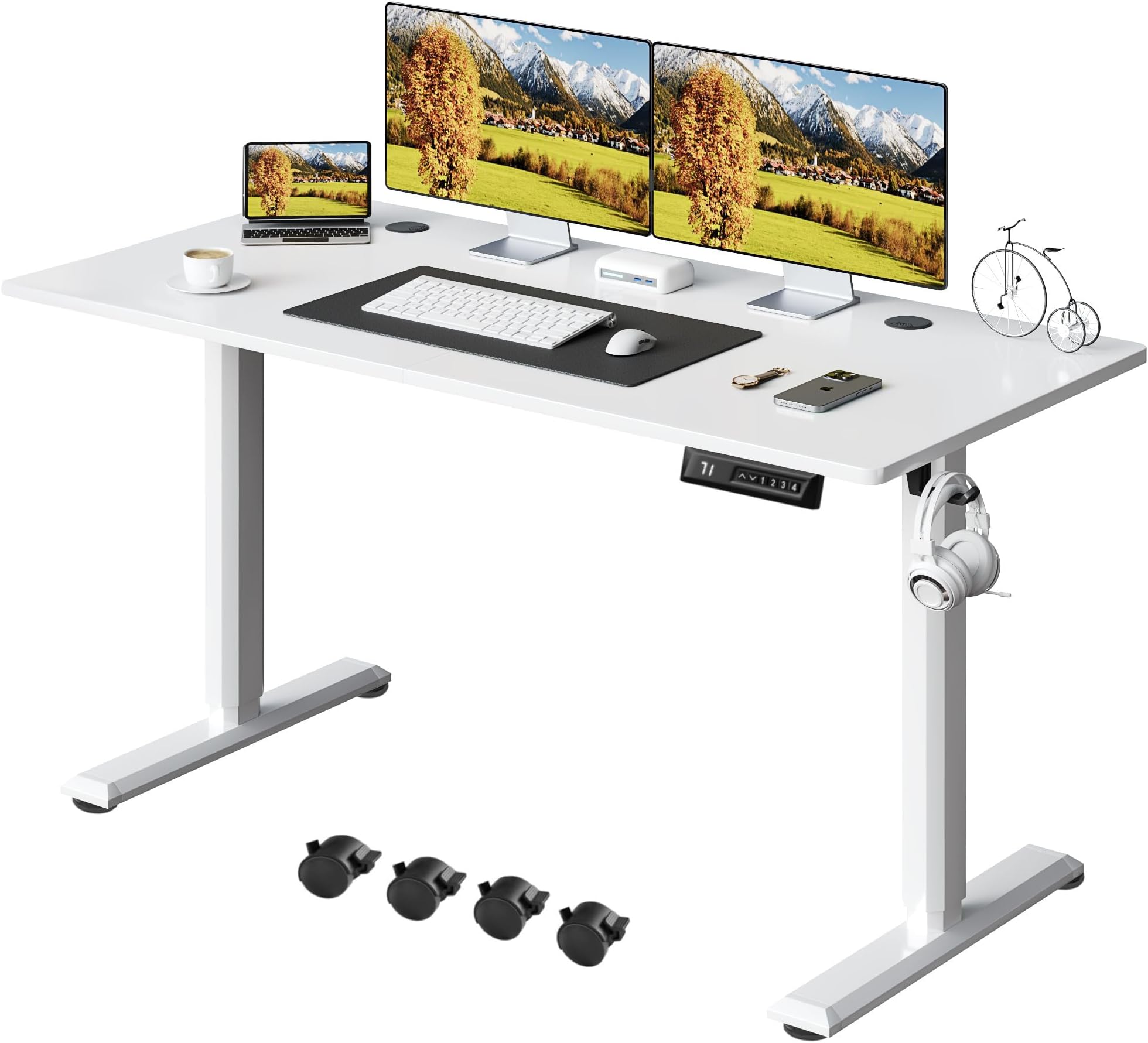 Amazon.com: Win Up Time Electric Standing Desk Whole Piece Desktop ...