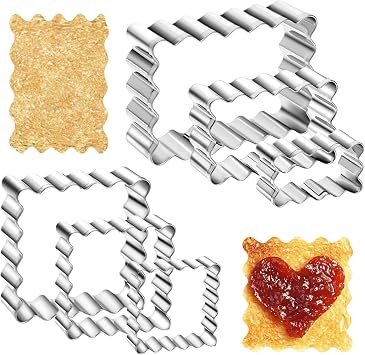 Amazon.com: Nogeqi 6PCS Square and Rectangle Cookie Cutter Set with ...