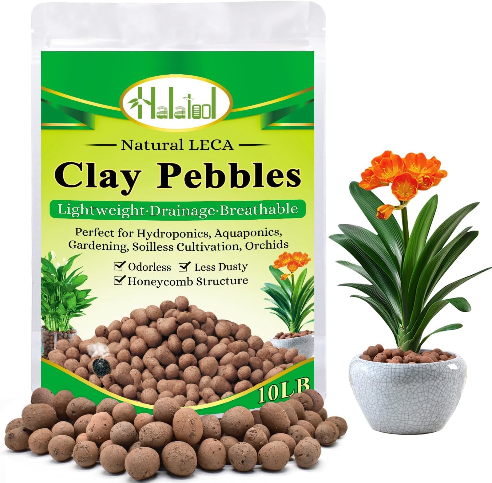 Amazon.com: Boniosz 2 Liters Leca Expanded Clay Pebbles 0.4''-0.7 ...