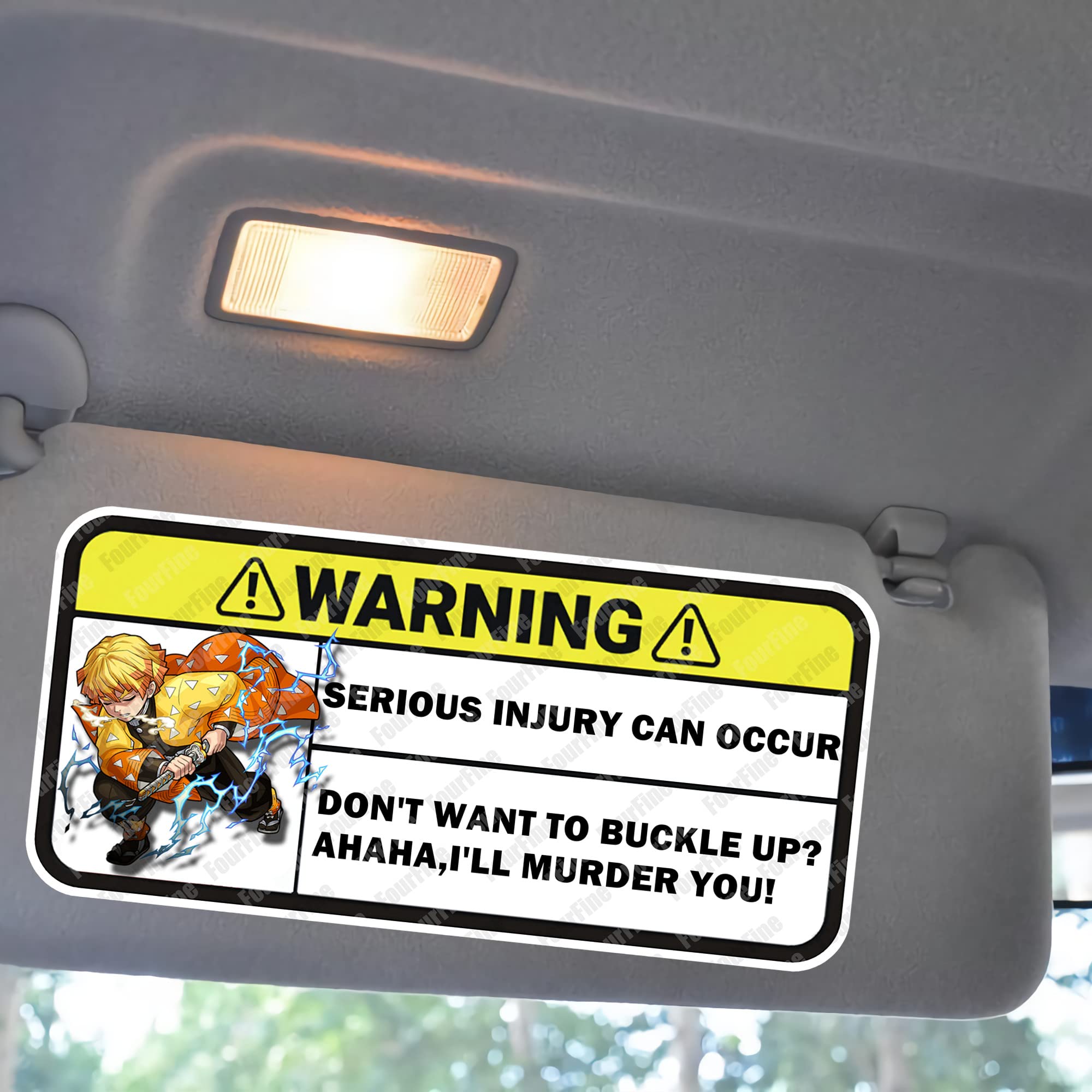 Buy FourFine 4 PCS Anime Car Decals and Stickers Automotive Anime Car ...